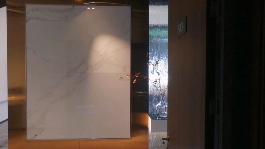 办公室可以这样装?230平米办公室形象墙装修设计,现代轻奢风格