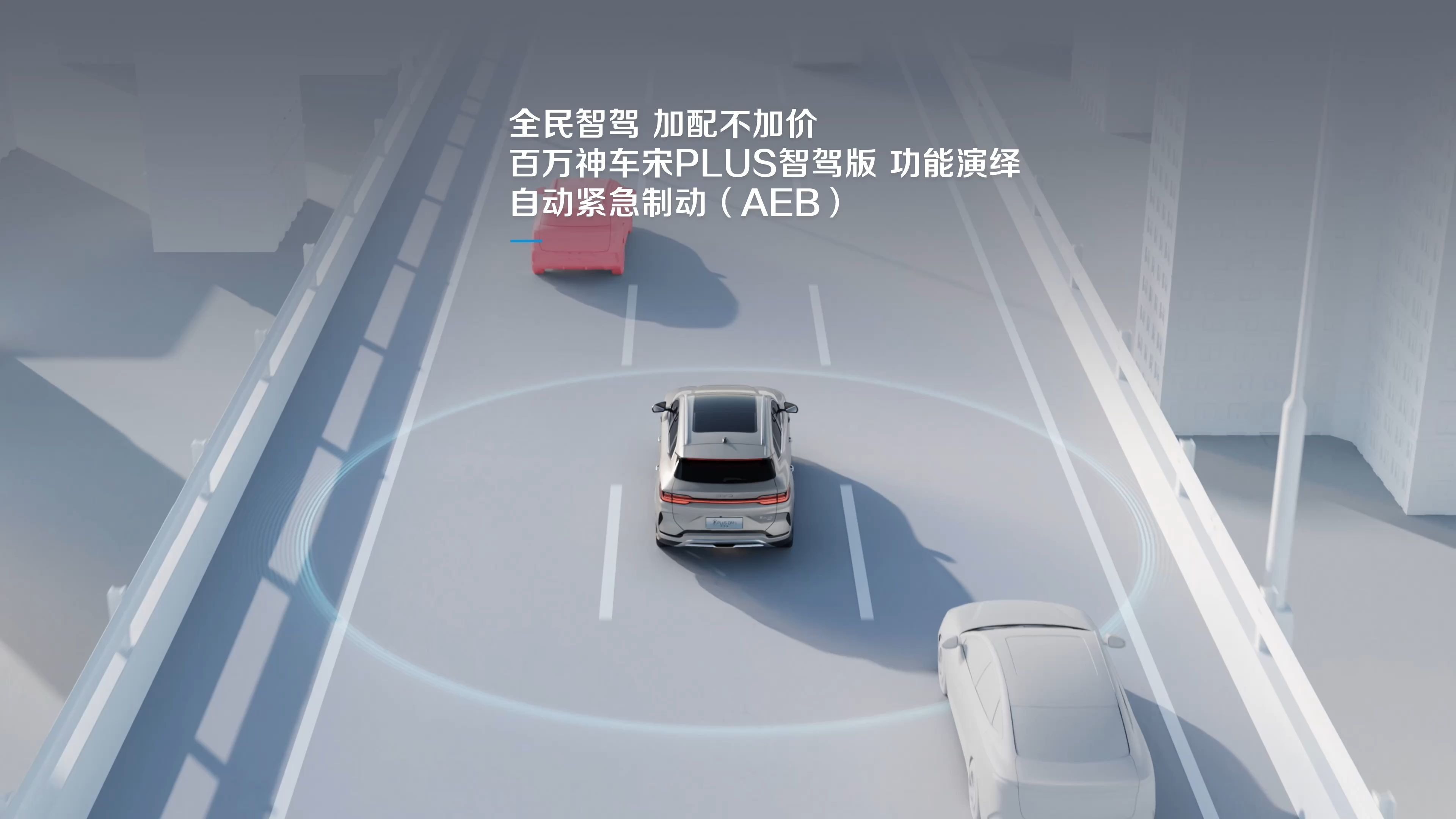 百万神车宋PLUS智驾版 | 功能演绎 AEB自动紧急制动 智享安全
