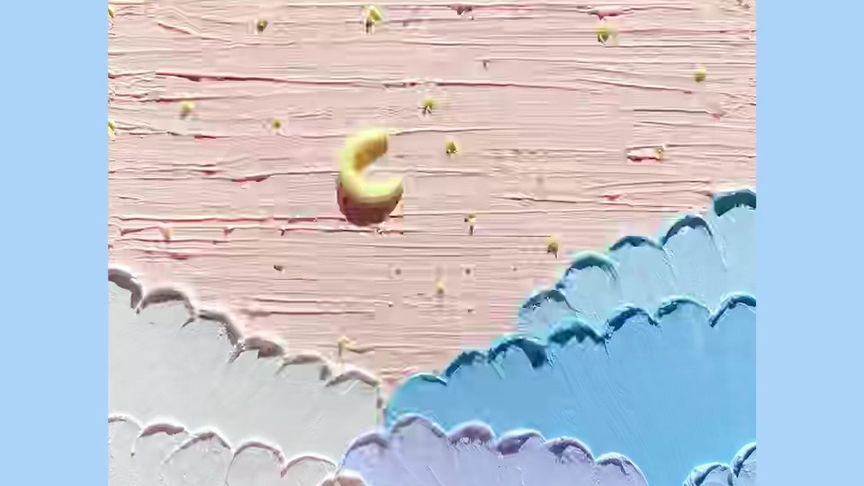 油画棒简单风景画教程～#油画棒 #油画棒教程 #油画棒画风景