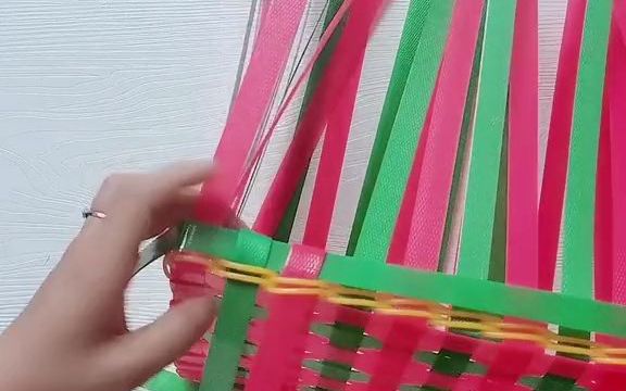 藤条编织长方形篮子教程