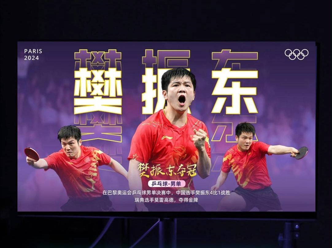 同事夸我把樊振东的PPT介绍做得人声鼎沸,酷炫十足!