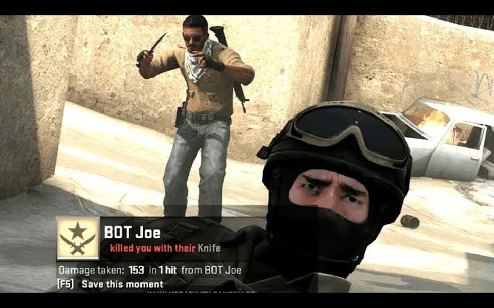 【CSGO】疯狂的BOT,发生在队友掉线之后。