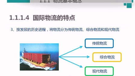 1.1.1.4 物流的分类名称 《物流师(国际货代)》(四级 )