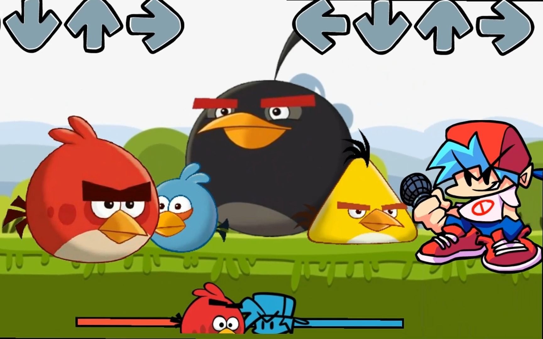【FNF模组】FNF Vs 愤怒的小鸟 RED BIRD_愤怒的小鸟