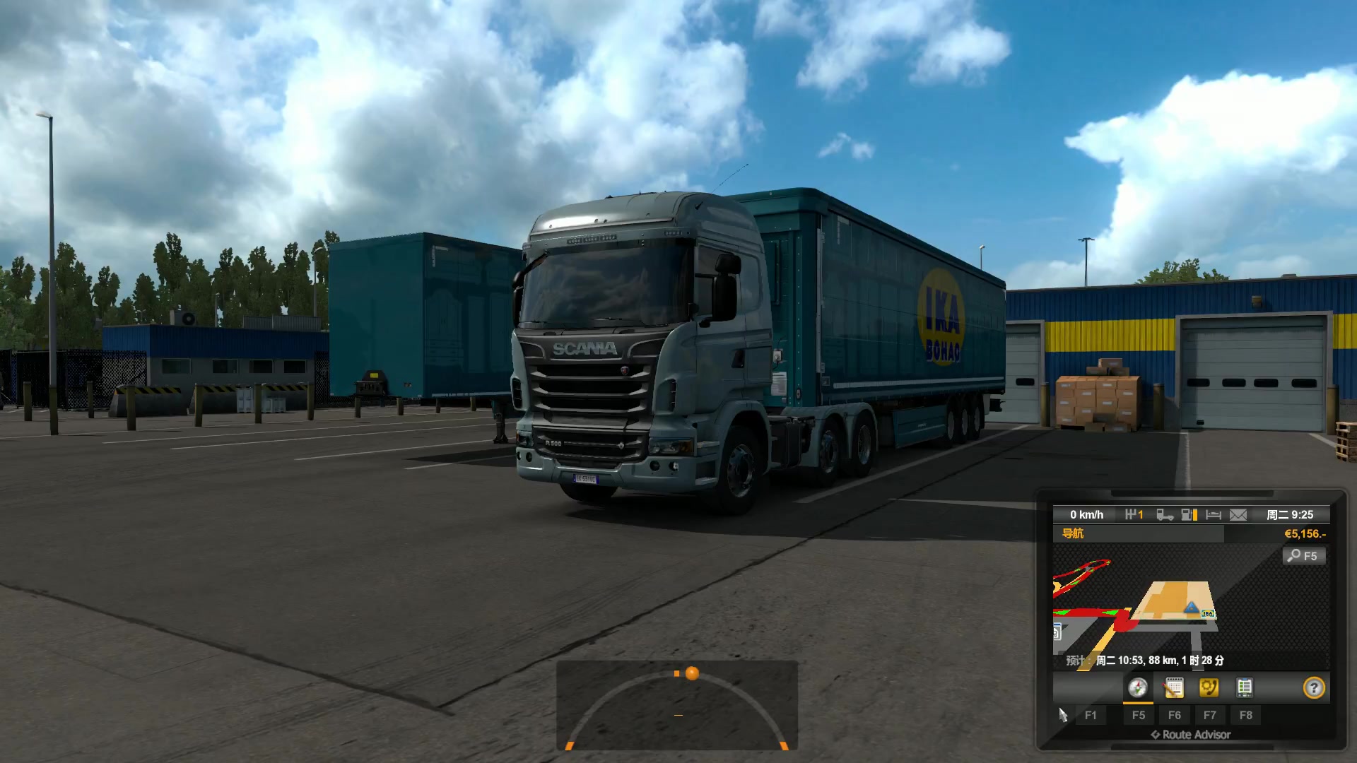 欧洲卡车模拟2更新了中文语音导航,一起来感受一下,稍显单薄