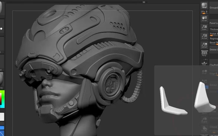 ZBrush 2018 Hard Surface Designing——ZB2018硬表面头盔制作
