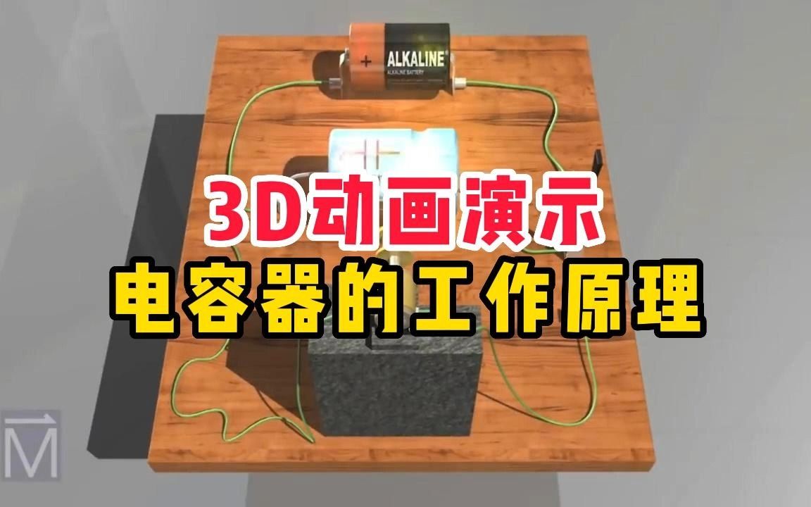 3D动画演示电容器的工作原理