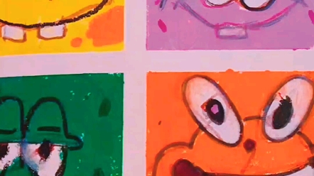 蜡笔画课程#绘画 #一起学画画 #创意美术