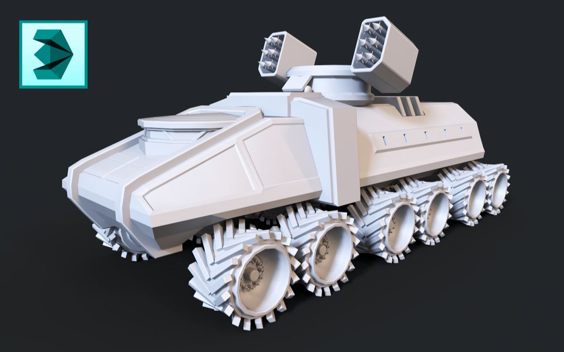 【3dmax建模】做教程也卷起来了?超酷的装甲车案例教学!