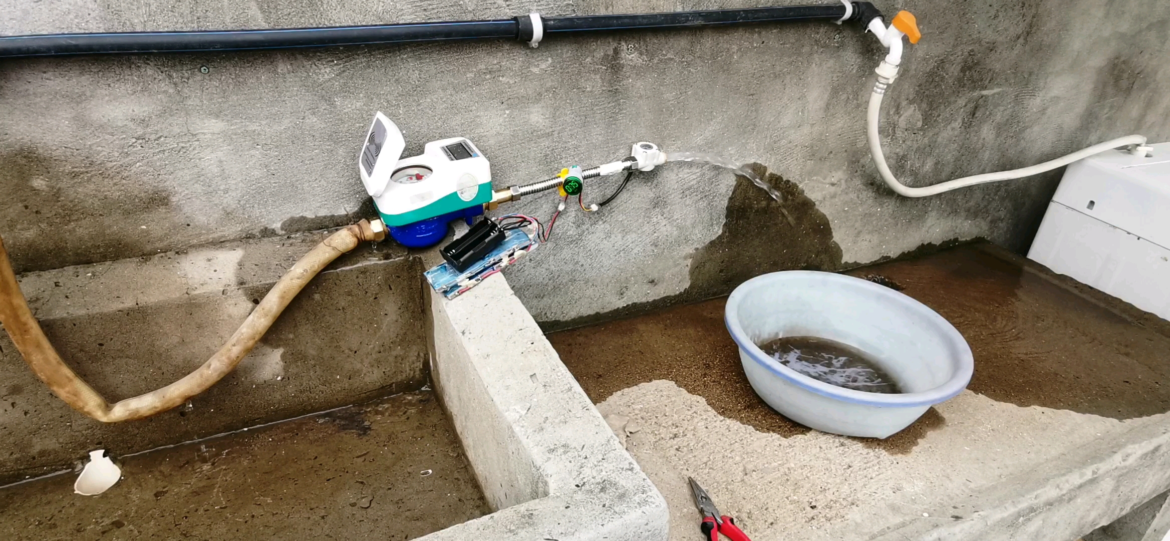 水表和水流传感器10升/分钟的精度对比测试