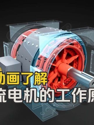 3D动画了解直流电机的工作原理!解密神奇的电磁奥秘