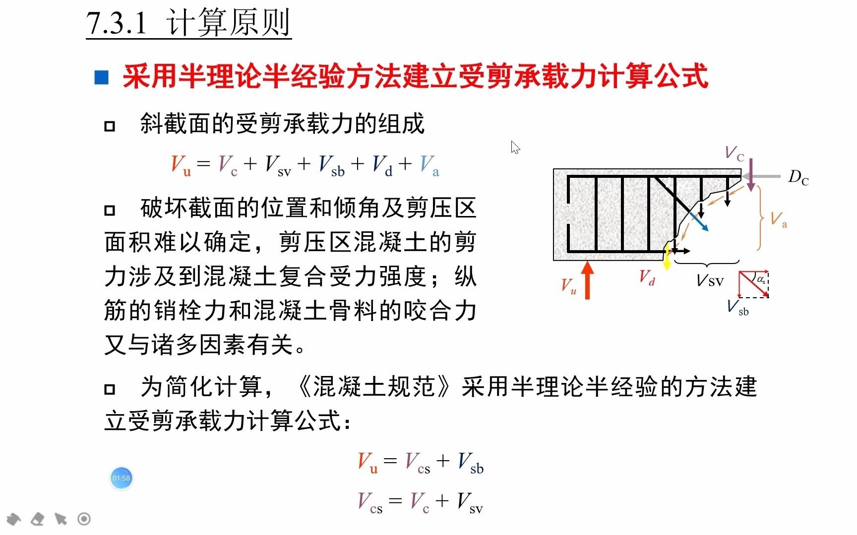 混凝土结构设计原理-7.3-1受弯构件斜截面受剪承载力计算