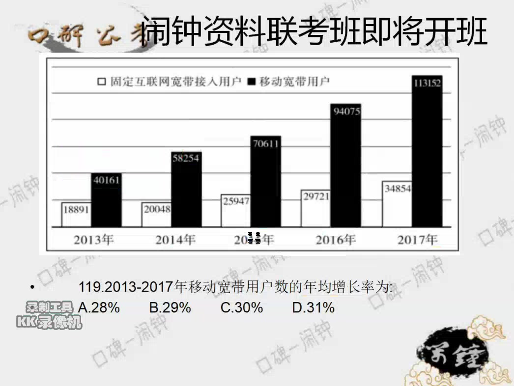 闹钟讲解行测资料分析之年均增长率