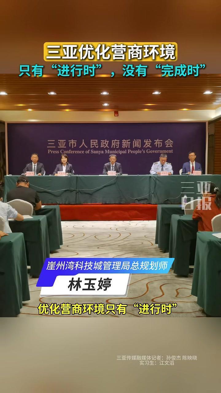 三亚优化营商环境只有"进行时",没有"完成时"!