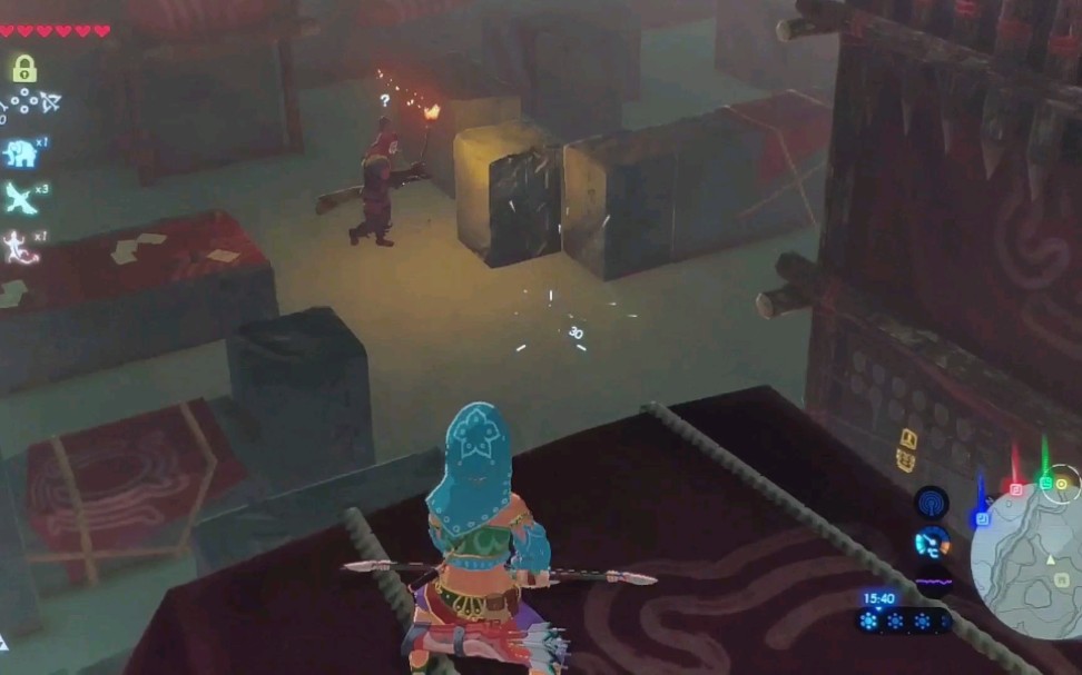 《塞尔达传说·荒野之息》嘘,小声点,跟我溜进依盖基地偷个头盔出来~