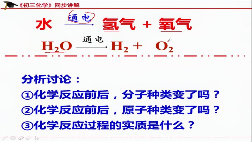 《初三化学》考点:质量守恒定律之化学反应实质的解释