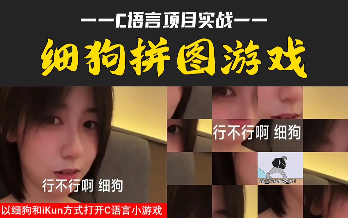 项目实战:用细狗和ikun的方式打开C语言游戏!你行不行啊?细狗