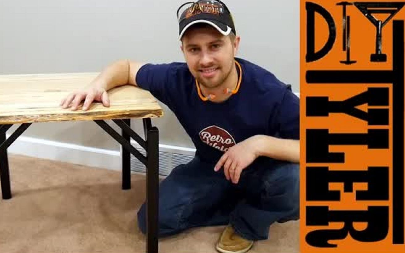 硬核DIY!用废旧木板制作旧木桌!