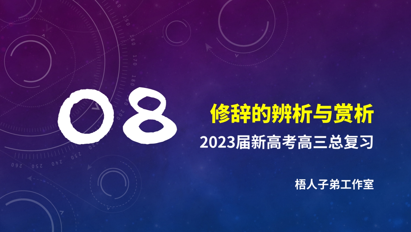 【2023届】修辞的辨析与赏析08:语言文字运用|2023届新高考高三总...