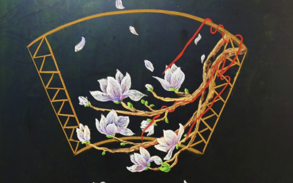 粉笔画,小轩窗系列白玉兰