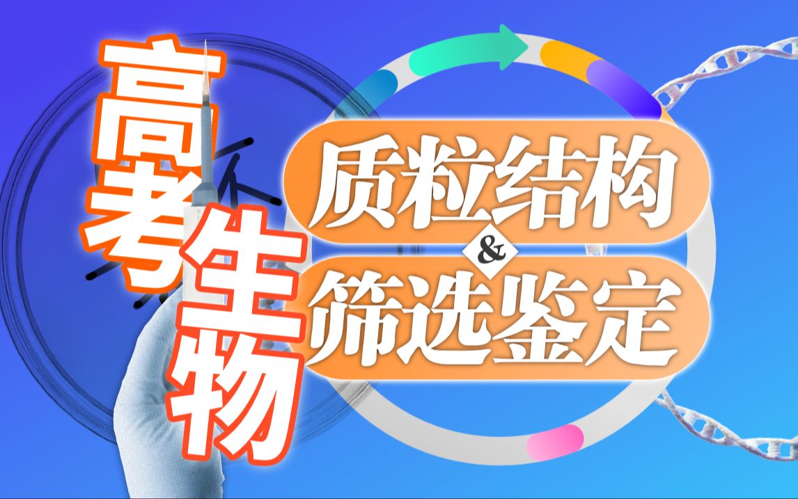 【高考生物基因工程】质粒结构功能与筛选转化原理(抗性基因、荧光...