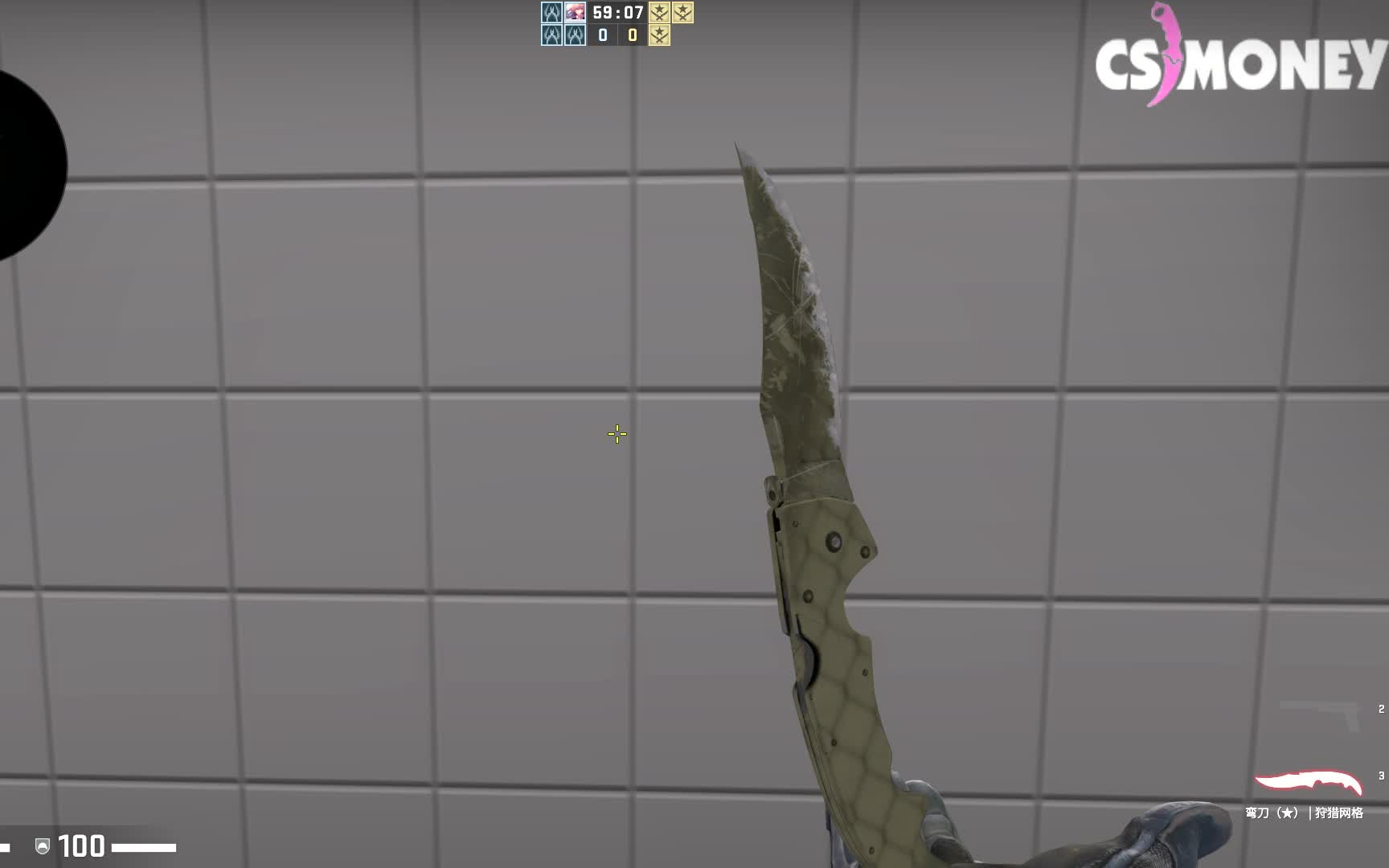 这是CSGO里最便宜的刀? 弯刀的动作及攻击方式