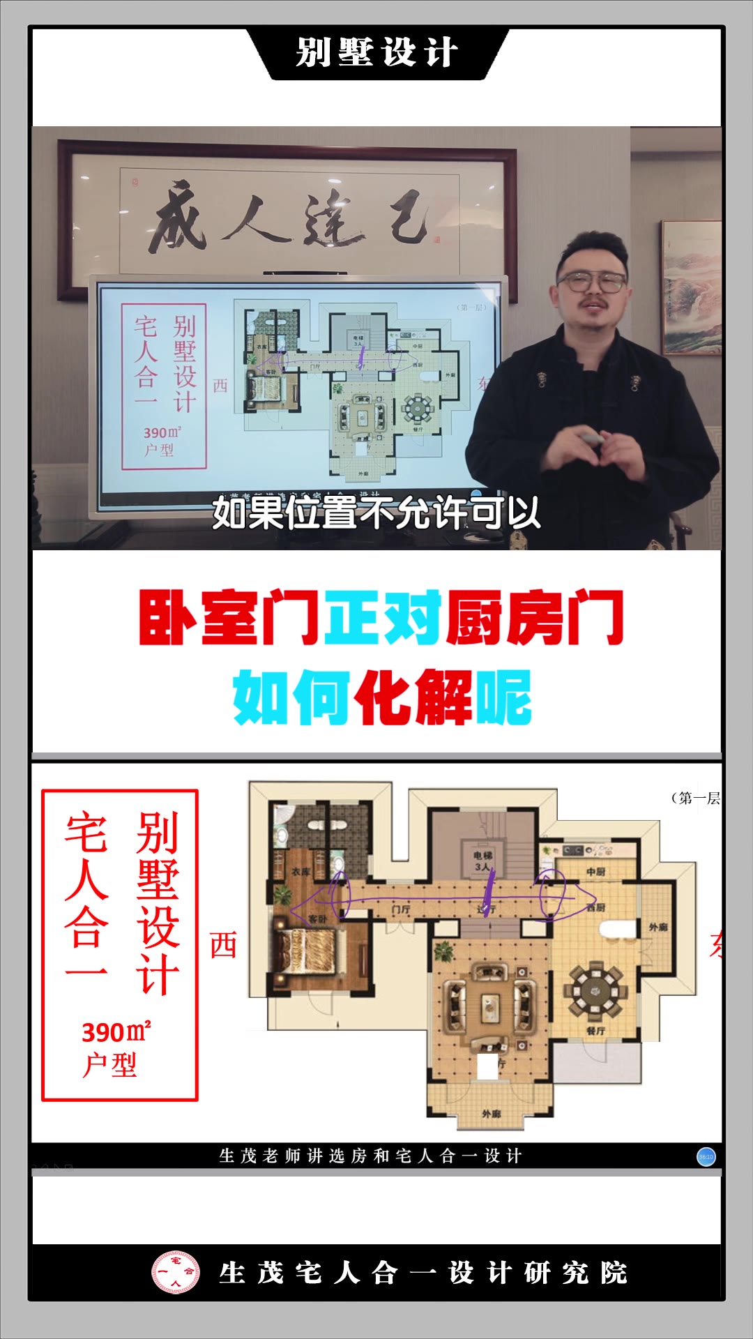 生茂老师聊风水选房:卧室门正对厨房门,如何化解呢