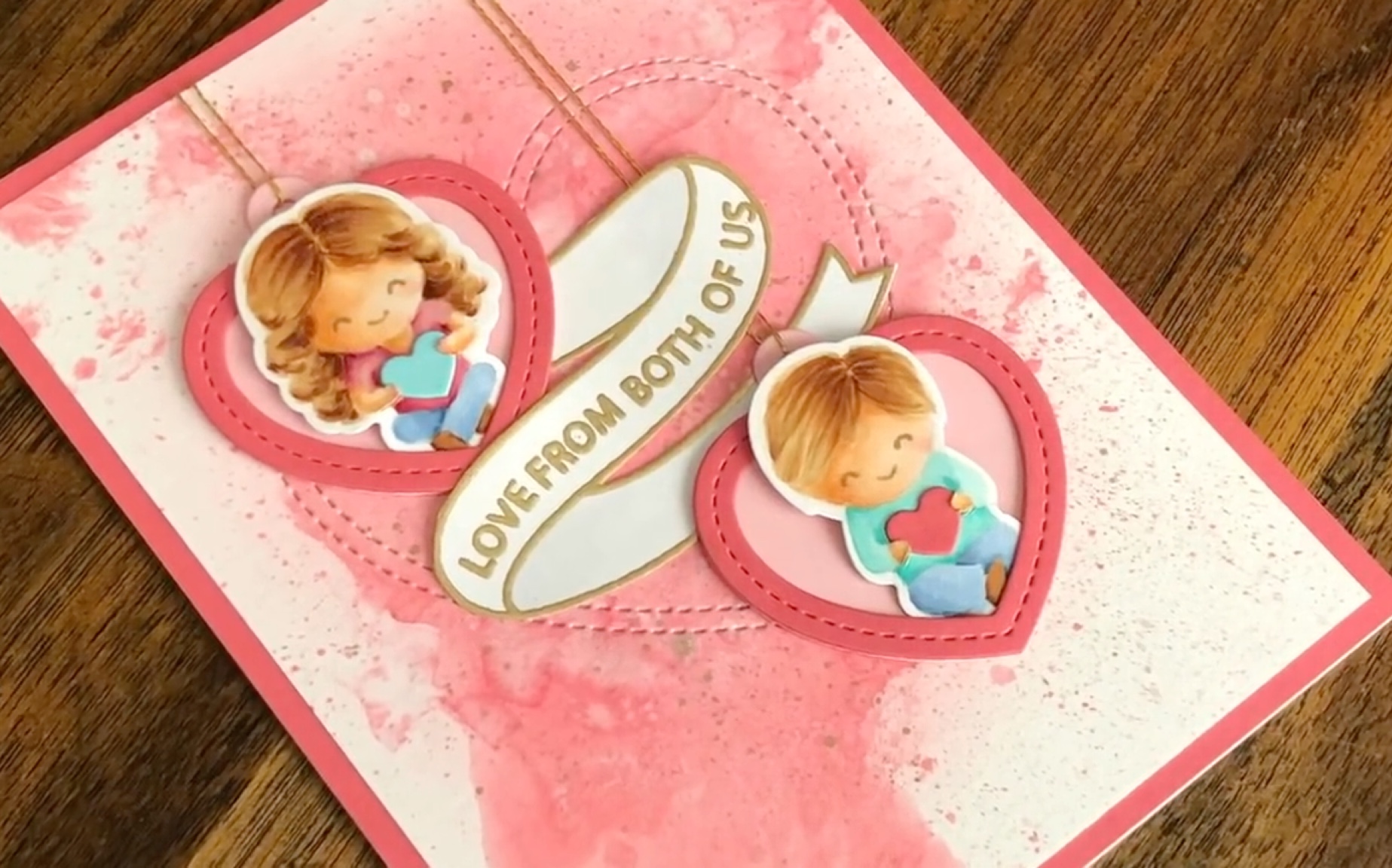 手工卡片贺卡 Lawn Fawn 休闲时光图章刀模运用