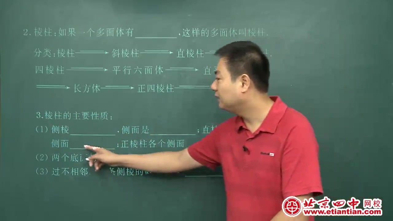 北京第四中学 数学课程 立体几何 全6讲 主讲-吕宝珠 附讲义 视频教程