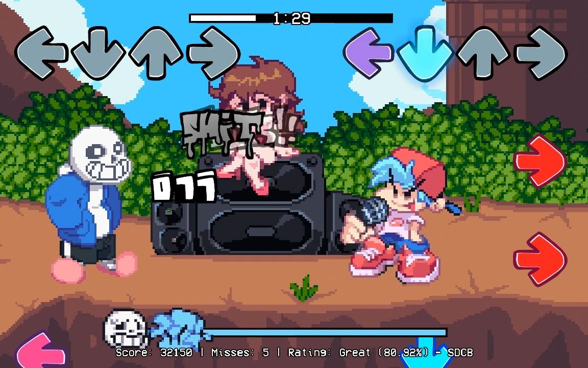 FNF优质传说之下模组!放克周五之夜Friday Night Funkin' vs sans第一...