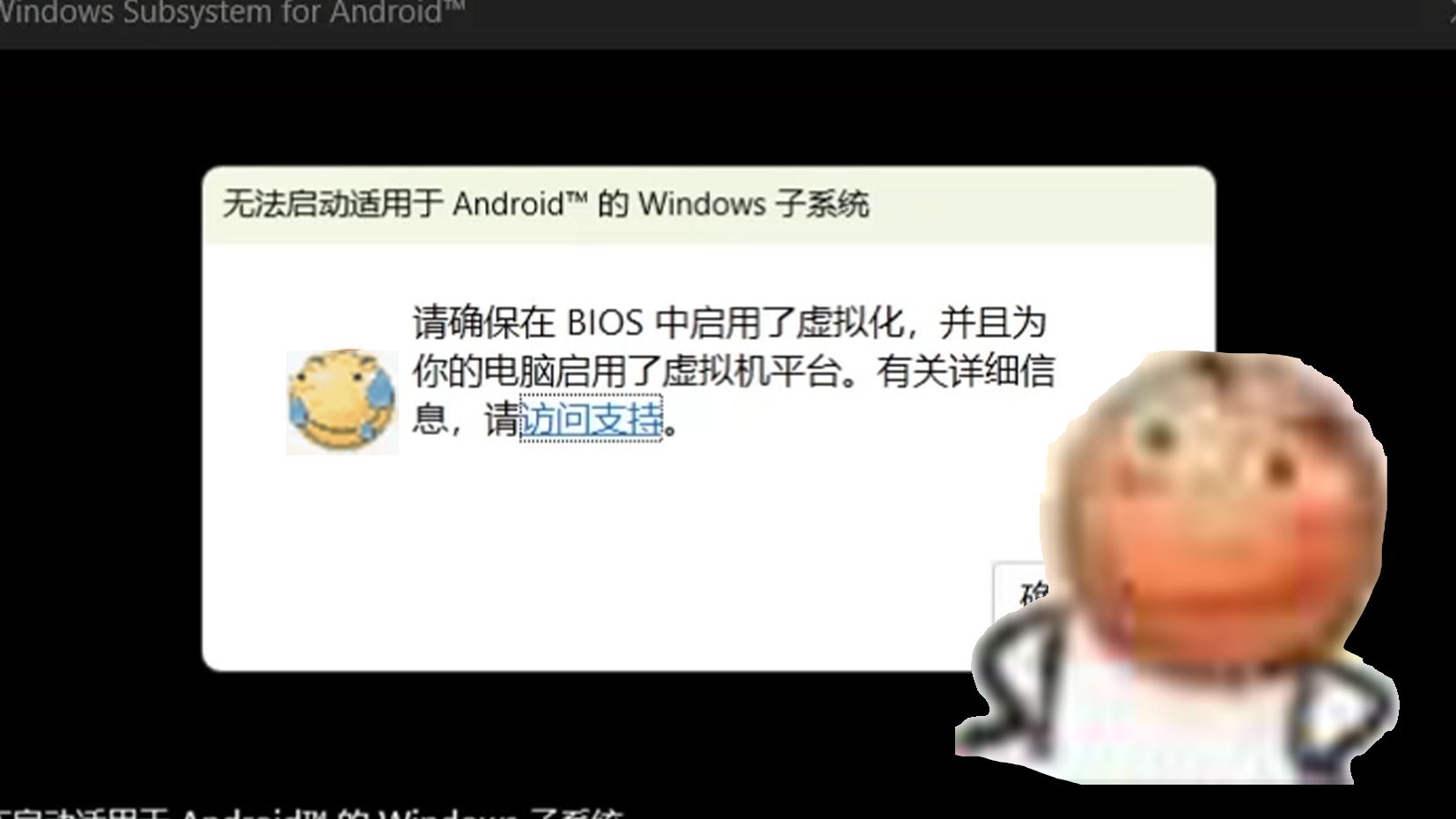 [WSA]请确保bios中启用了虚拟化(可能有效的方法)