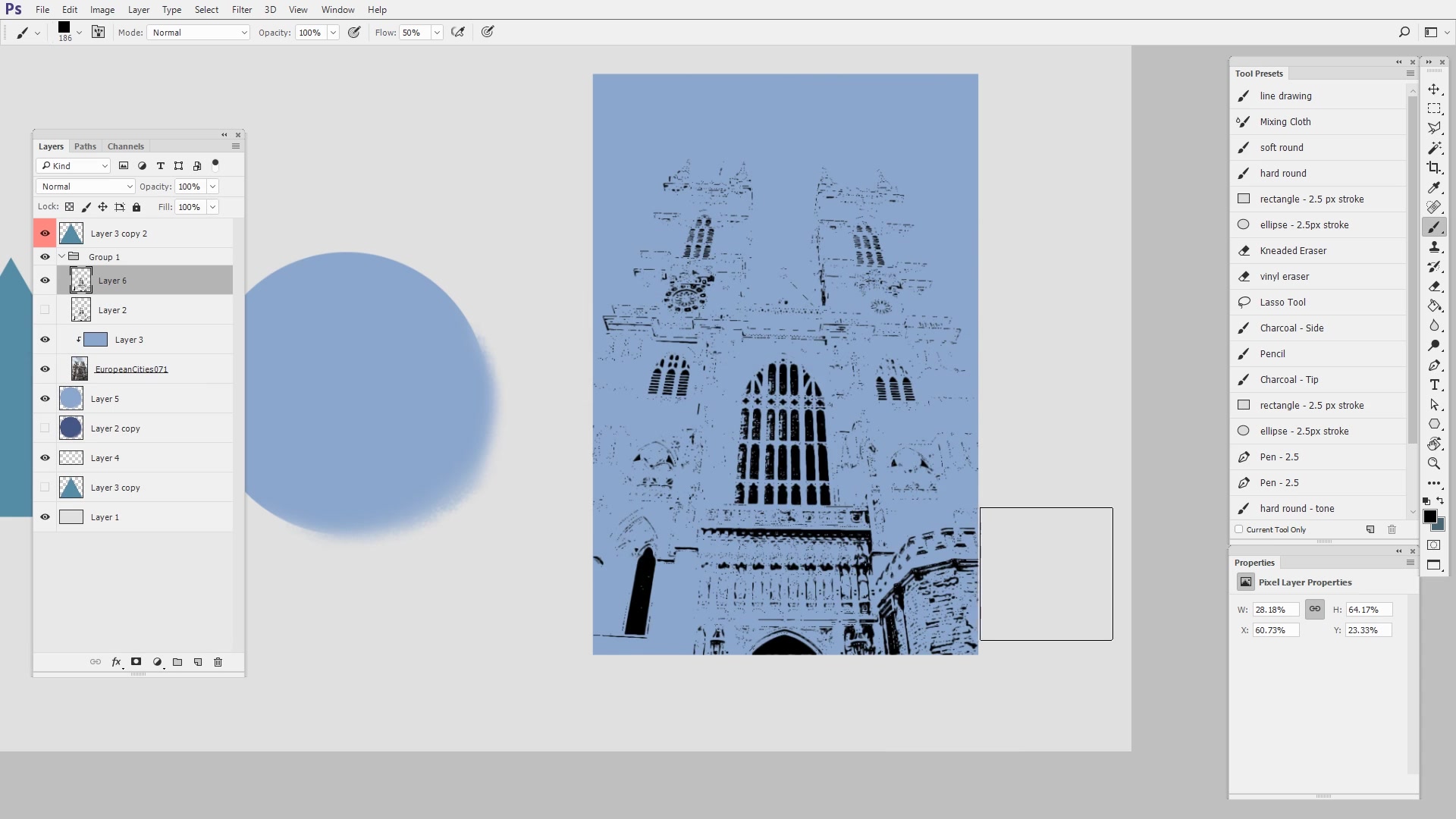 PS素描绘画教程 Ctrl+Paint 2