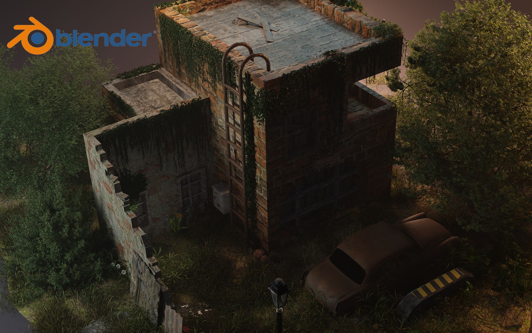 【Blender】《最后生还者》场景建模练手