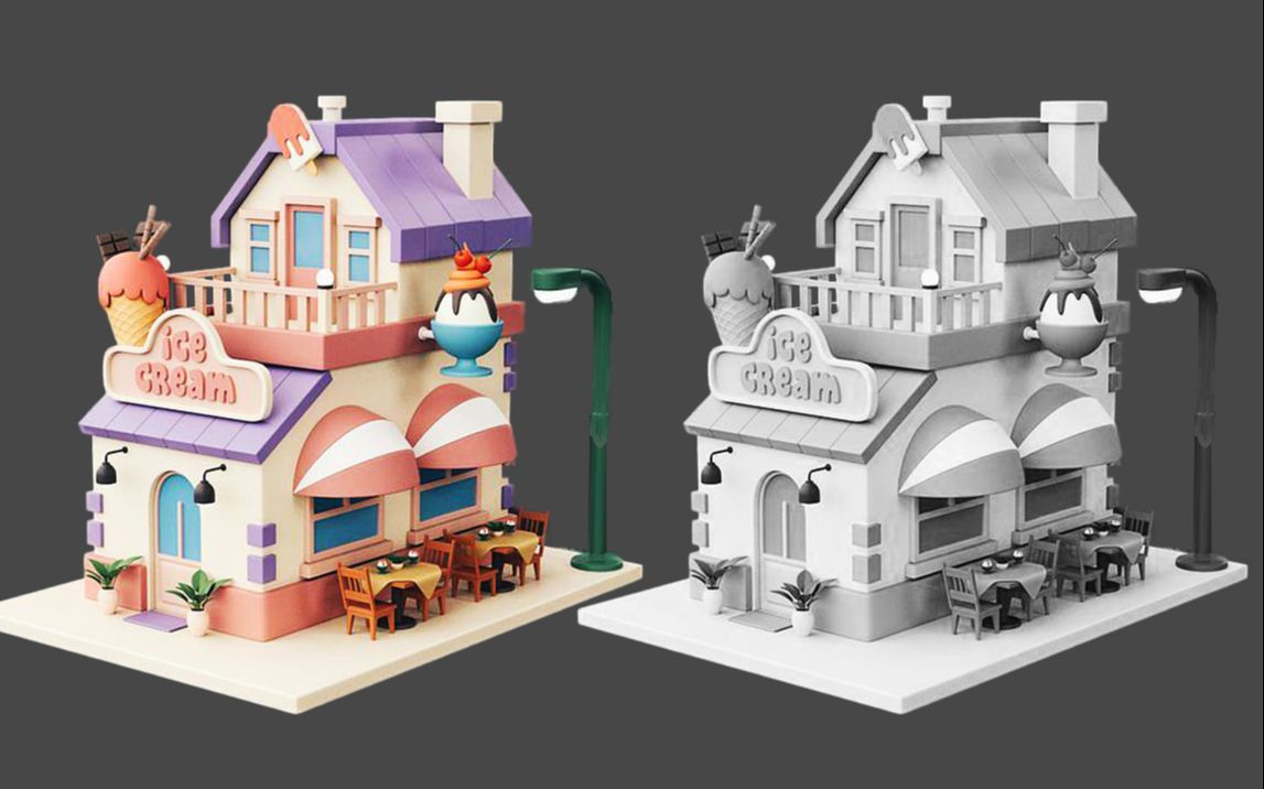 Maya场景建模:小木屋房子模型制作,场景建模思路讲解