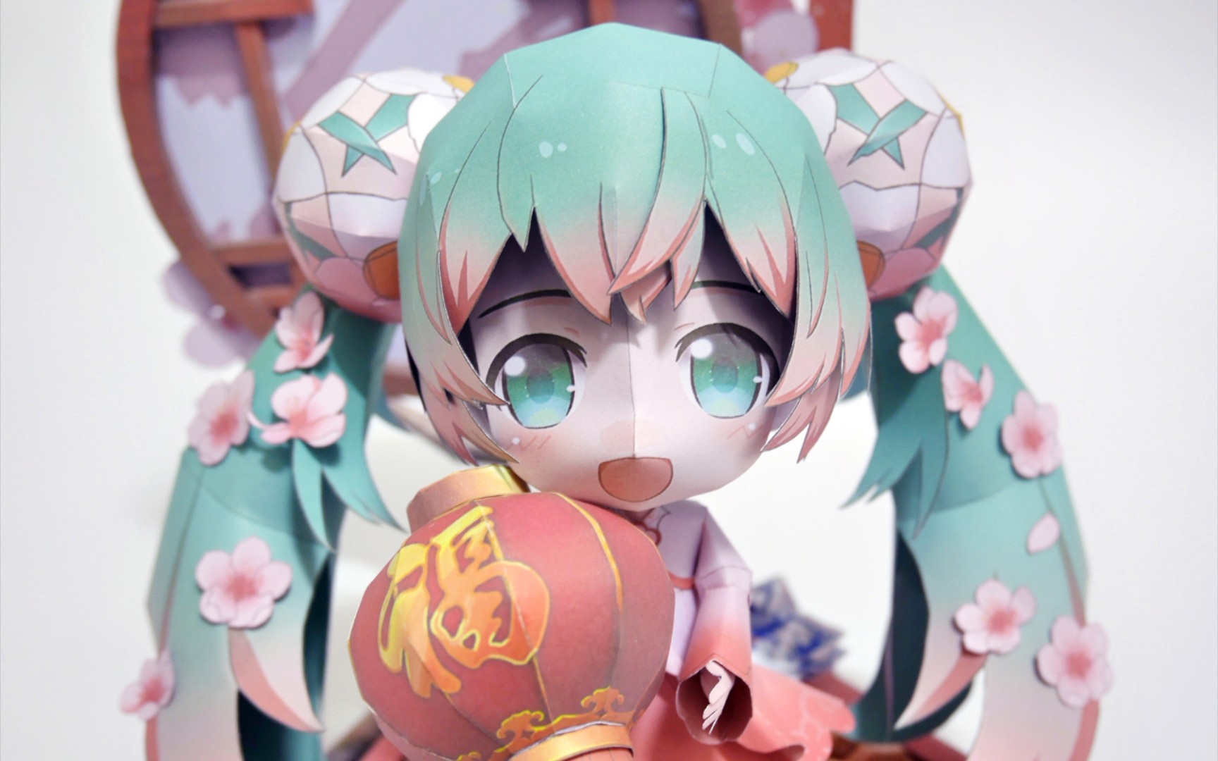 【纸模型教程】初音未来春节ver.