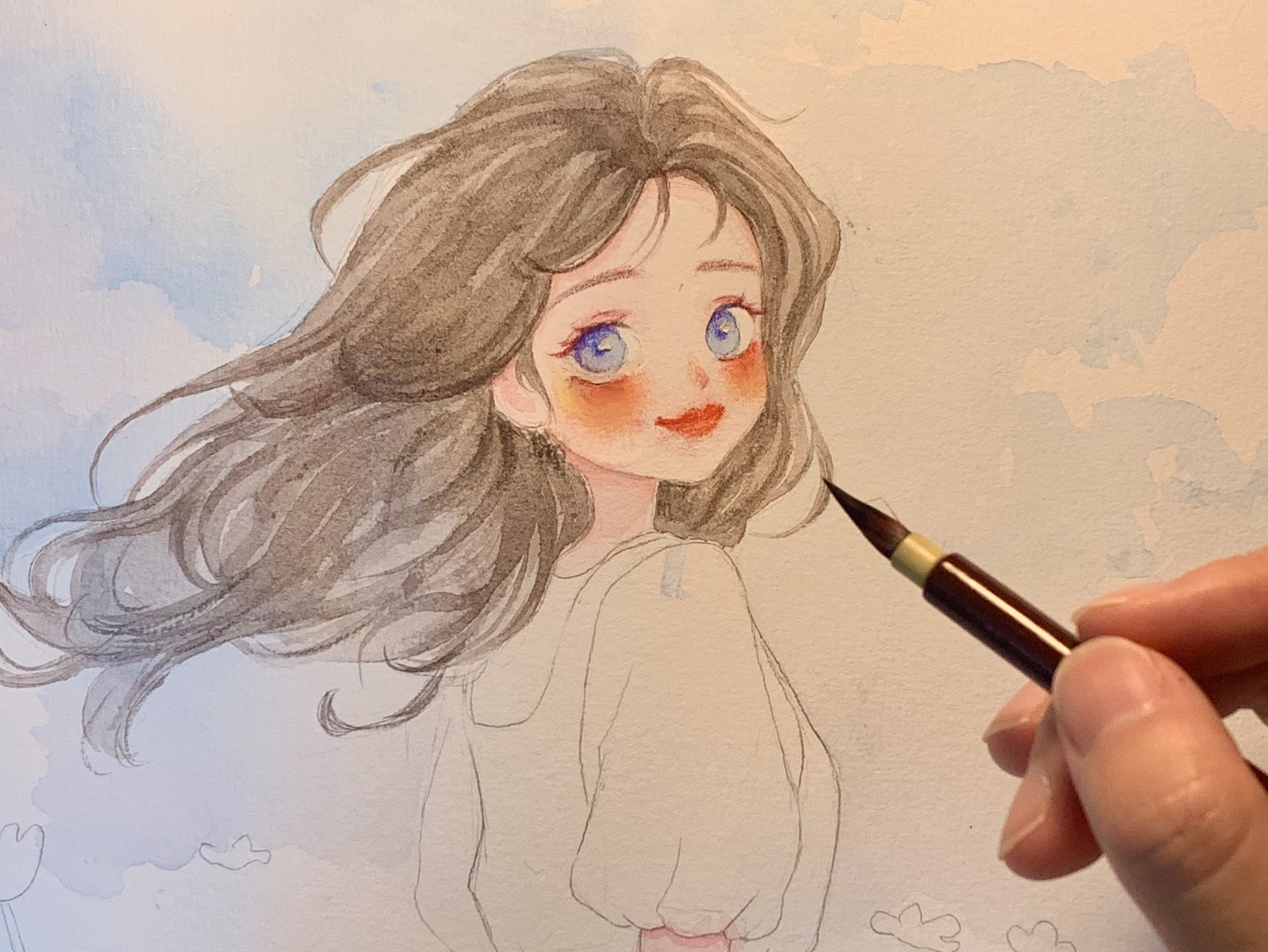 头发是一根一根画吗?