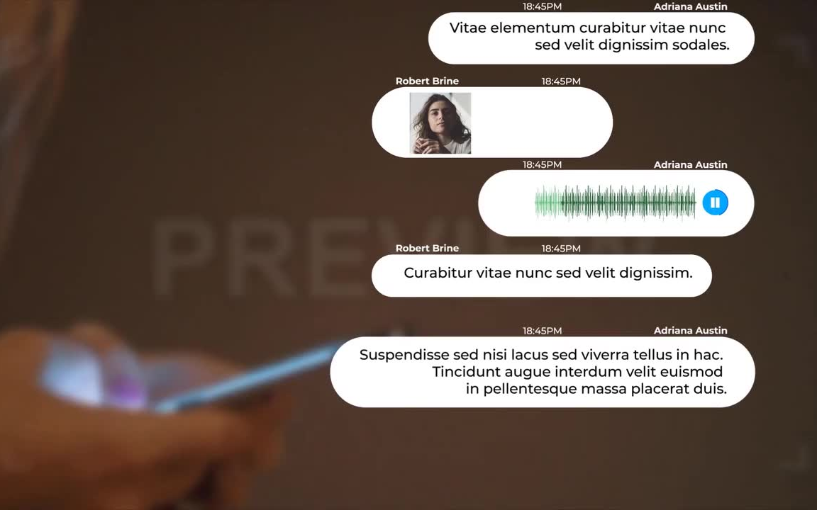 AE模板-短信对话框生成器模板信息聊天对话框生成器Messenger语音...