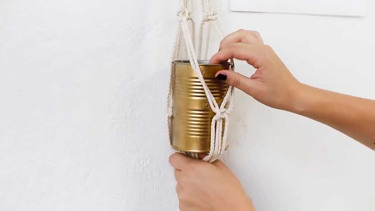 「夏薾」外网转载编绳案例教程分享【花盆吊篮】