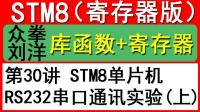 STM8视频教程第30讲上 STM8单片机RS232串口通讯实验-众拳剑齿虎...