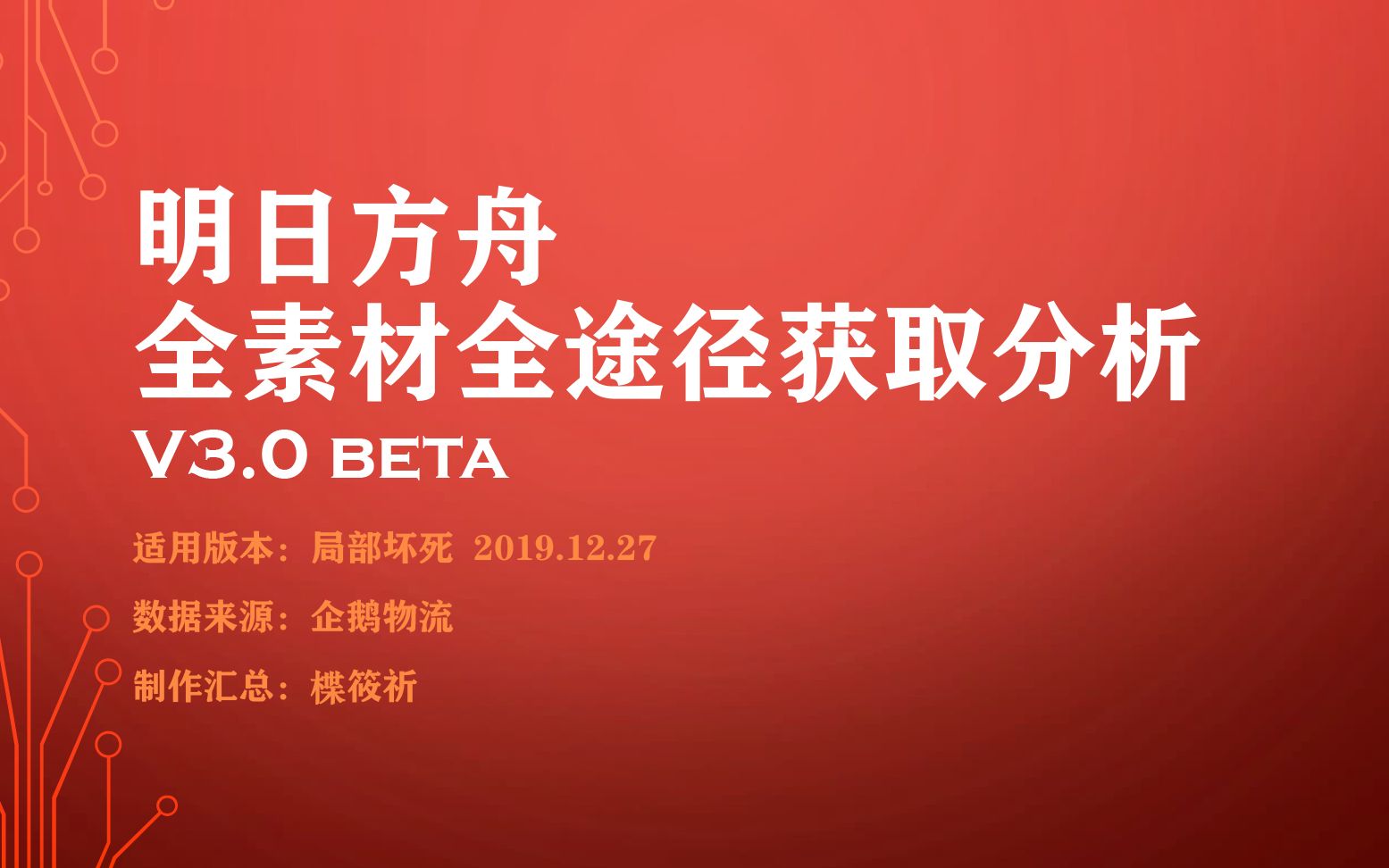 【明日方舟】用大数据分析告诉你怎么刷材料更划算!V3.0预览版(已...