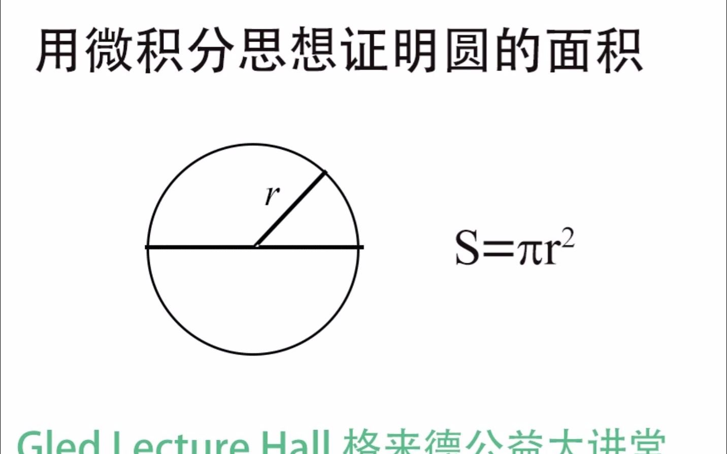 用微积分知识证明圆的面积