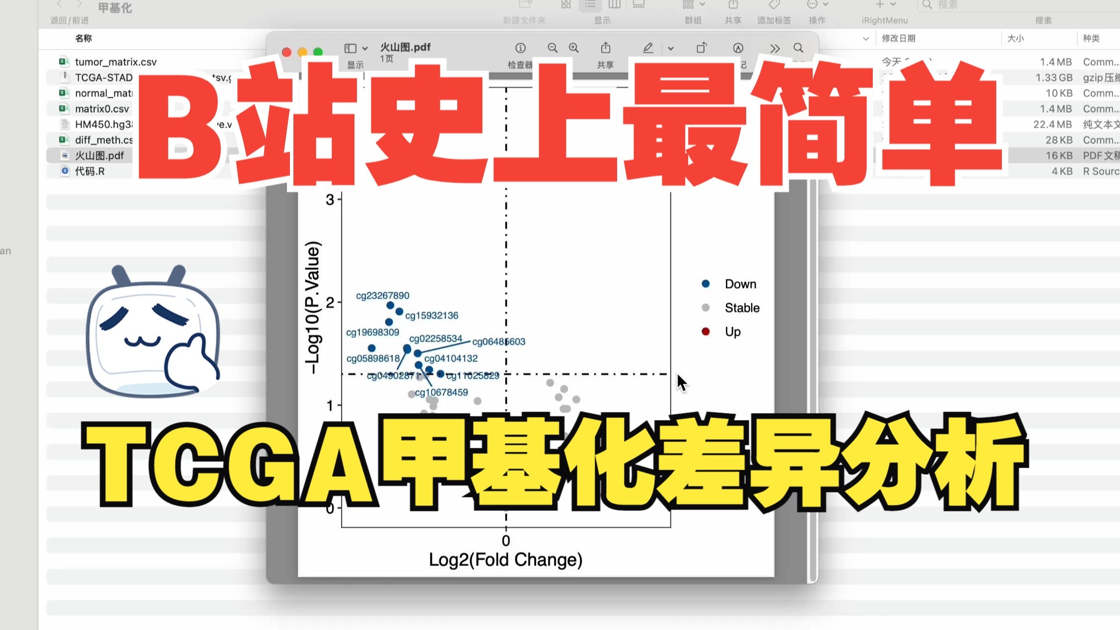 TCGA甲基化数据下载并作差异分析/R语言保姆级教程
