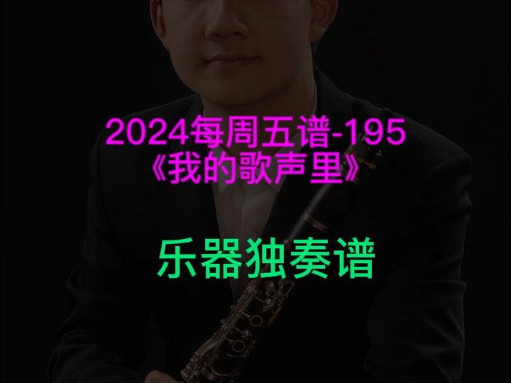 《我的歌声里》单簧管 长笛 萨克斯 双簧管 巴松 大管 英国管 小提琴 中...