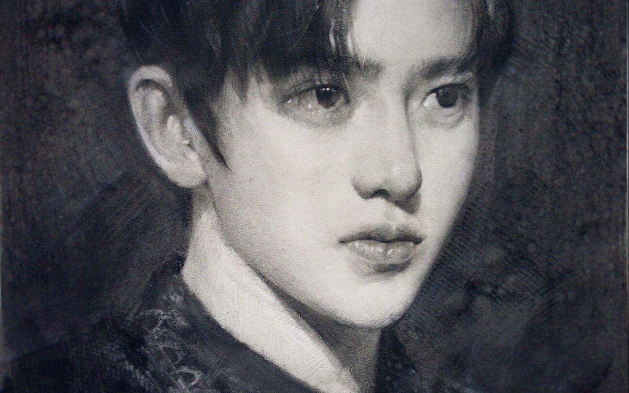 【手绘】蔡徐坤素描绘制过程