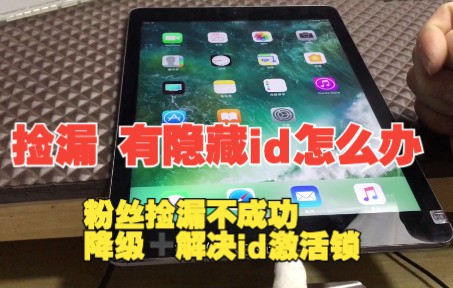 粉丝某鱼上捡漏ipadair,降级后发现隐藏id,成功解决烦恼