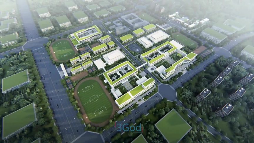 Lumion制作学校建筑投标方案动画 - 1.学校投标动画