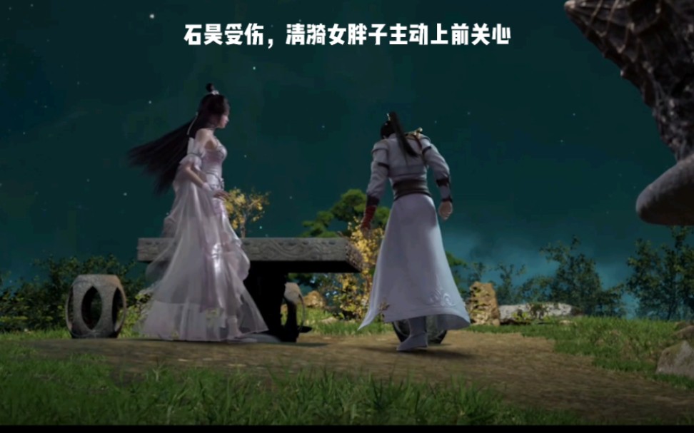 完美世界第96集:石昊受伤从世界宝盒坠落,清漪女胖子主动上前关心,看...