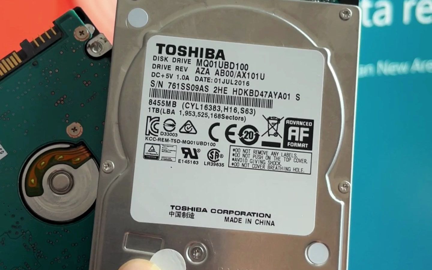 广东网友1TB机械硬盘 恢复成功