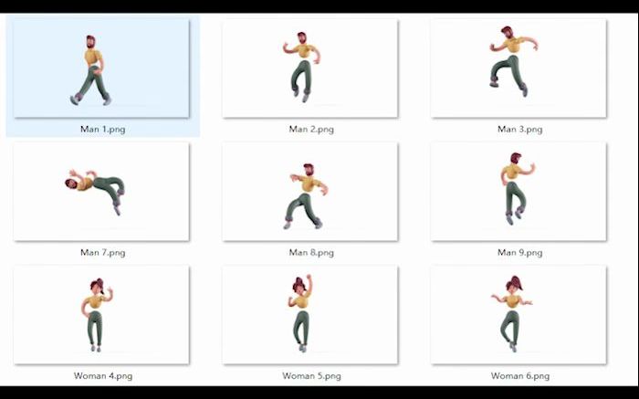 C4D IP模型带骨骼绑定卡通动漫角色3D三维立体男女人物场景工程文件