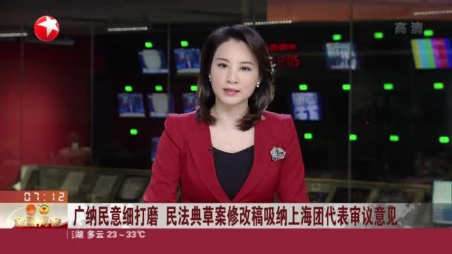 广纳民意细打磨 民法典草案修改稿吸纳上海团代表审议意见